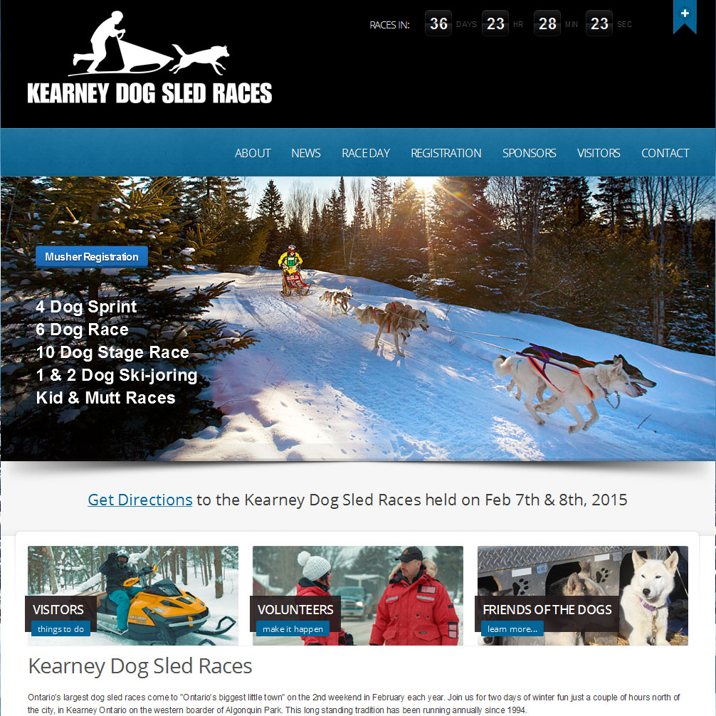 KDSR Website Launch Dec 31st 2015 - Kearney Dog Sled Races
